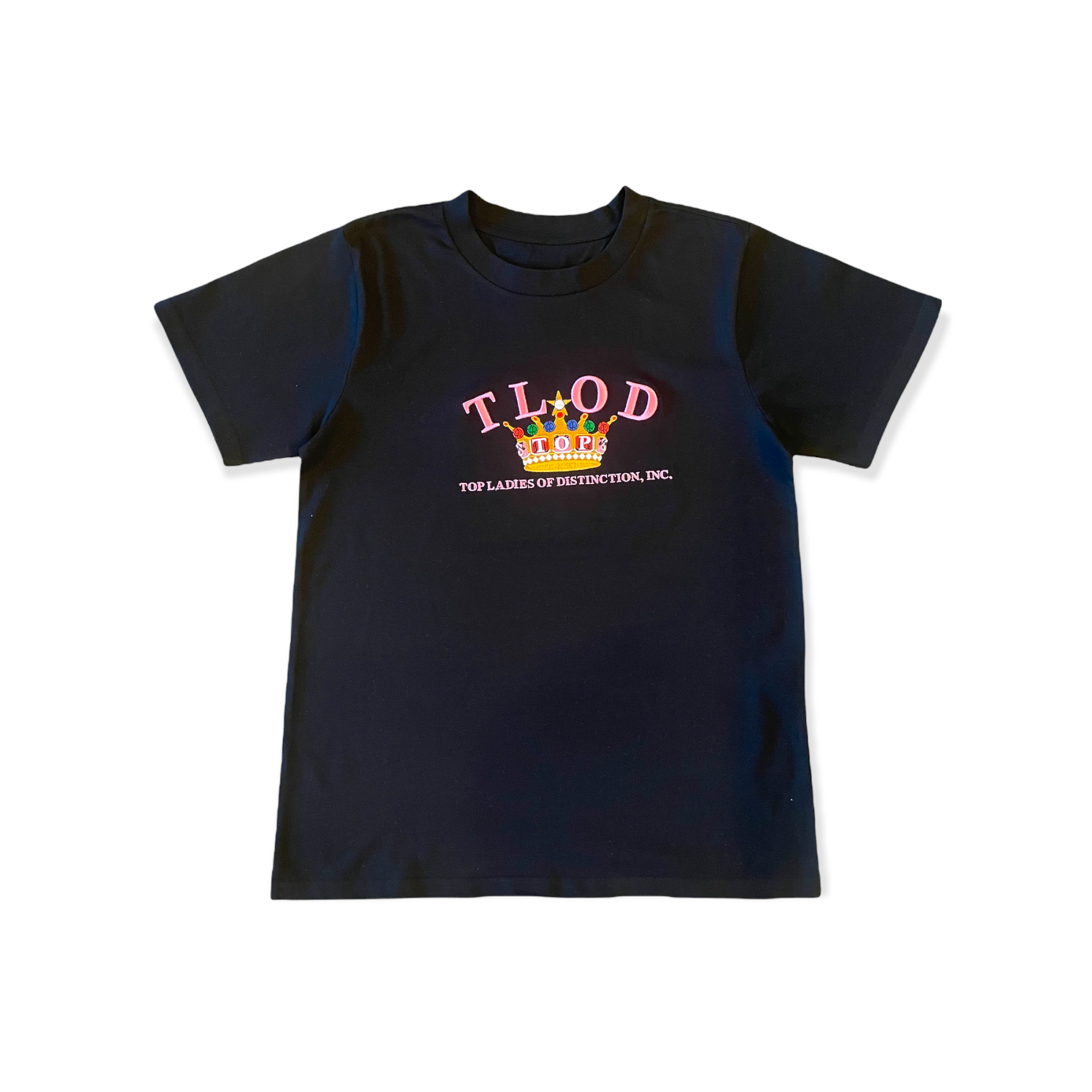 Embroidered "TLOD Logo" T-SHIRT (BLACK) – beprettyclassy